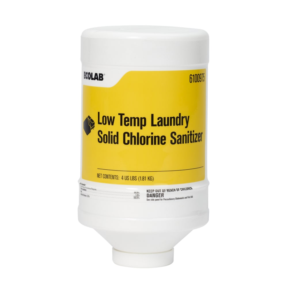 GuestSupply US | Ecolab® Low-Temp Laundry Solid Chlorine Sanitizer/Destainer, 4lb, #6100975